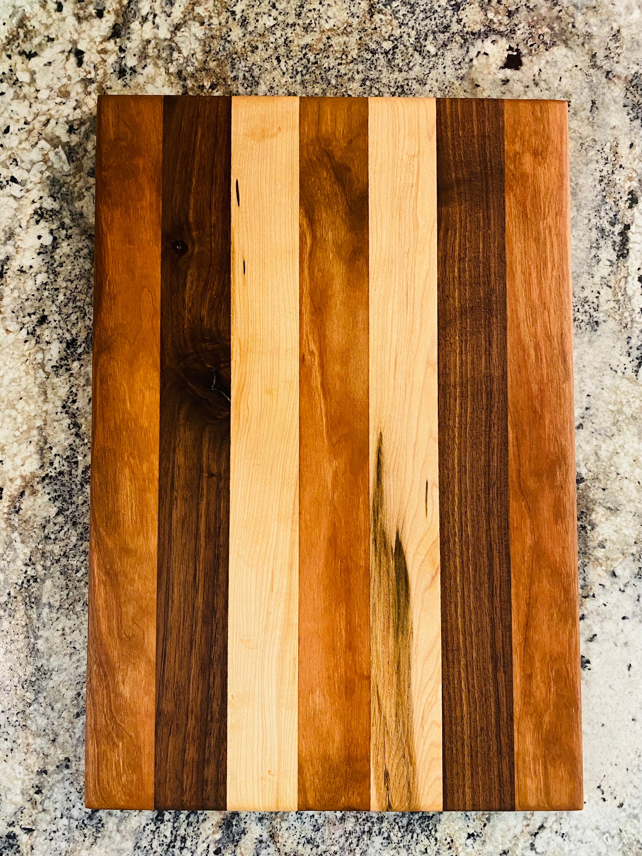 All Natural Handmade Wood Cutting Board: Cherry, Walnut & Maple - Etsy