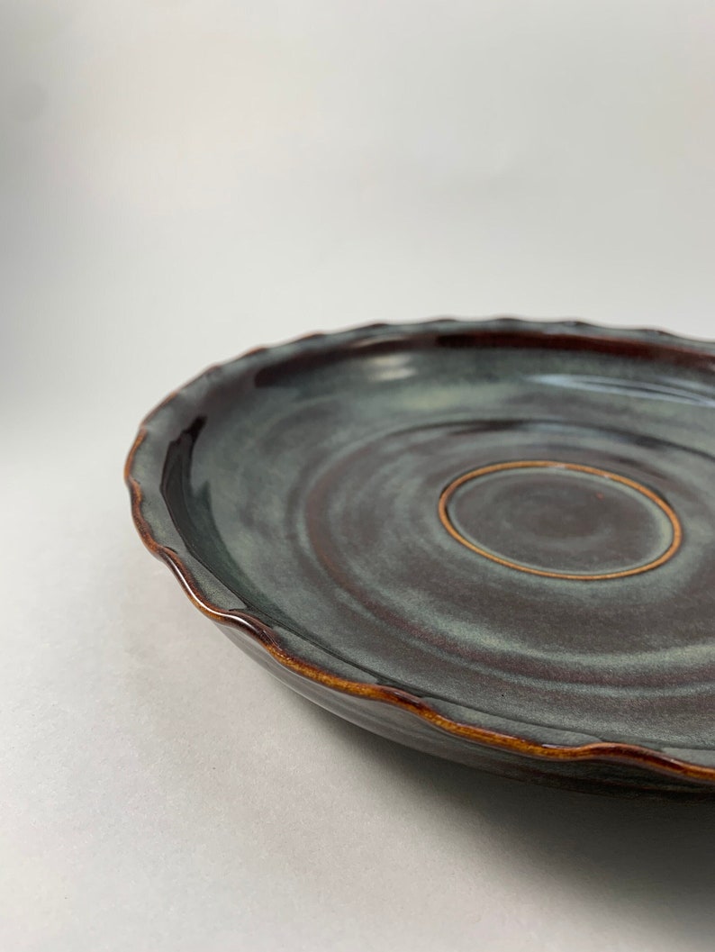Large Pie Pan Pie Dish; Handmade Ceramic - Etsy