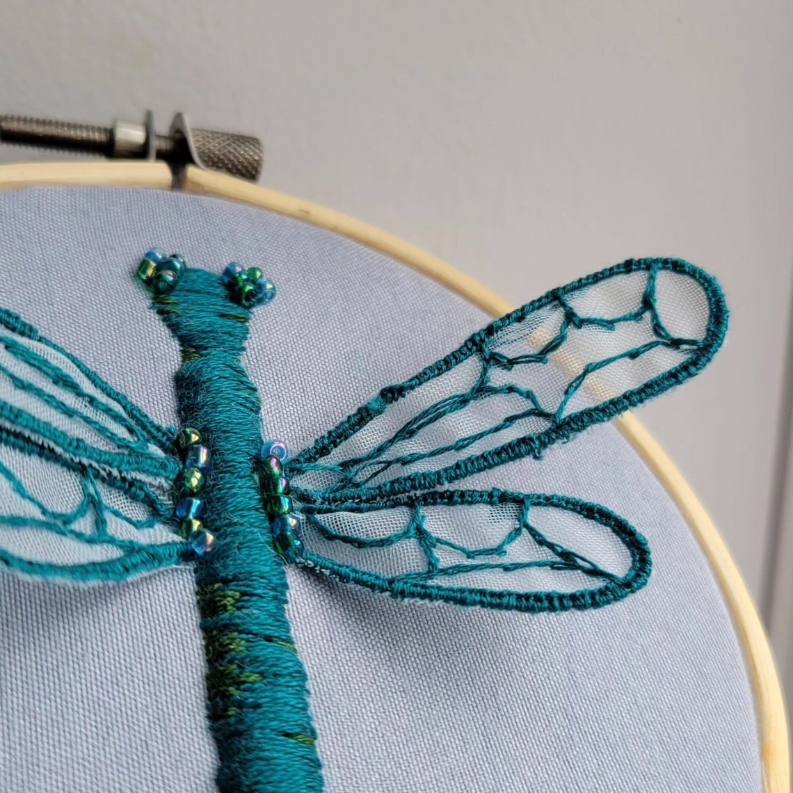 3D Dragonfly Stumpwork Finished Embroidery Art Piece - Etsy