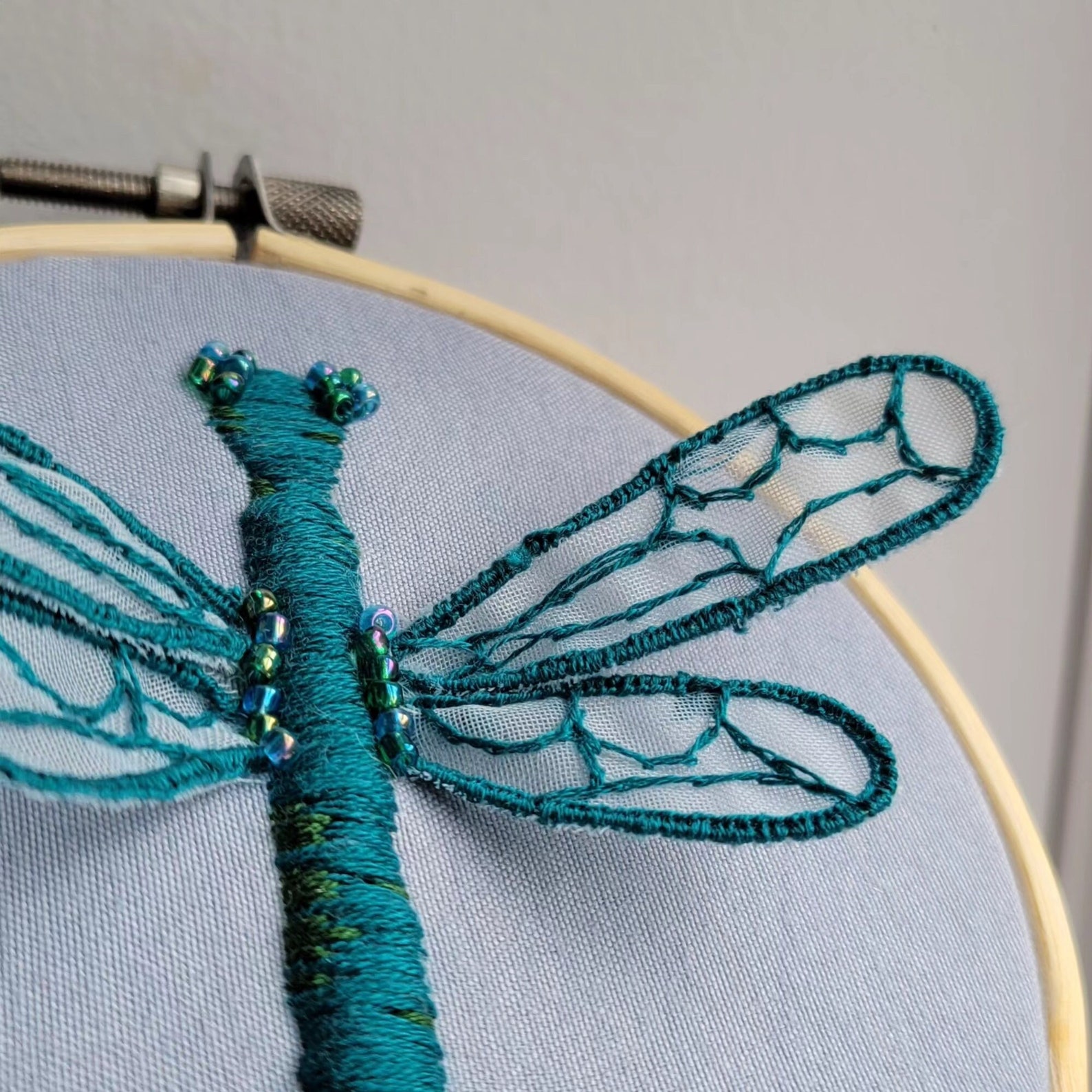 3D Dragonfly Stumpwork Finished Embroidery Art Piece - Etsy