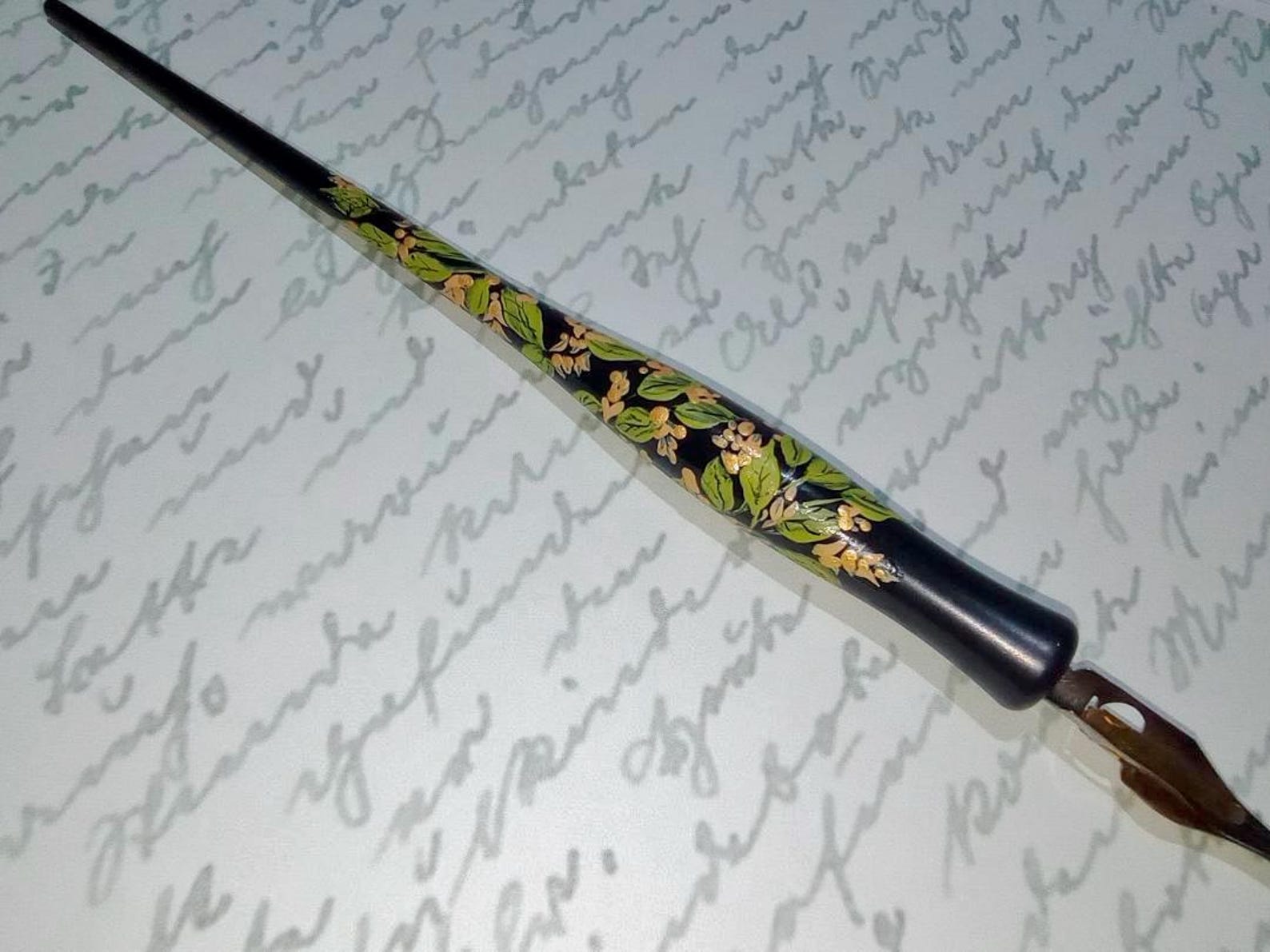 Hand Painted Calligraphy Dip Pen Nib Holder - Nib Included - Etsy