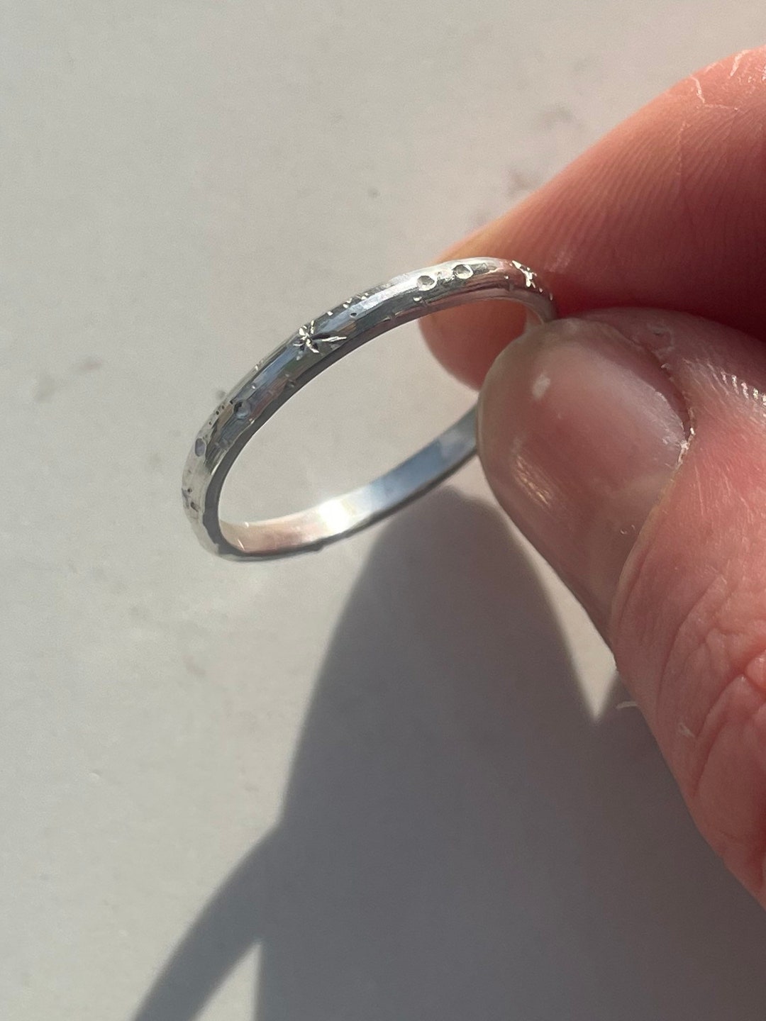 Handmade Recycled Sterling Silver Cosmic Star Ring - Etsy