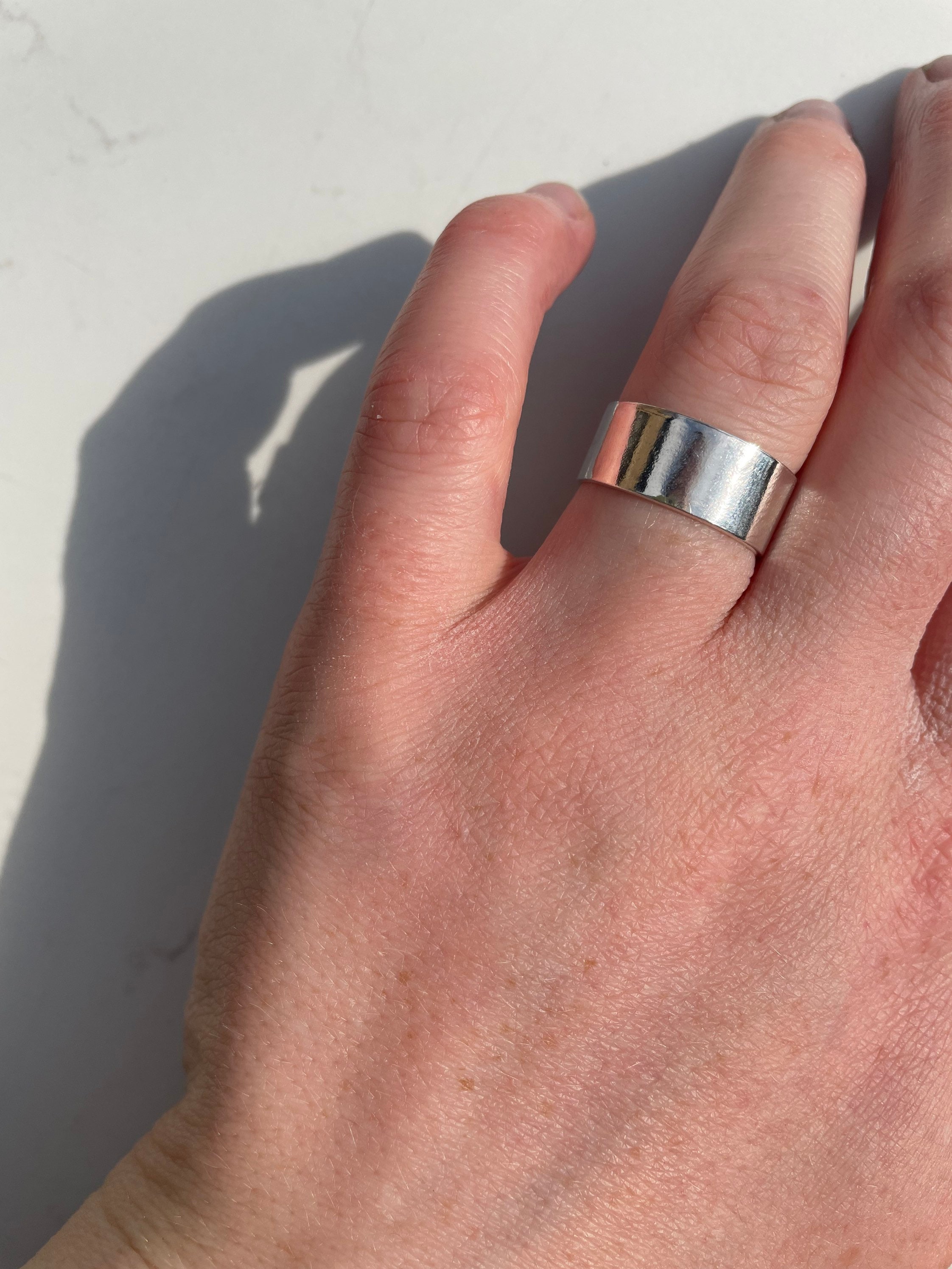 Thick Band Textured Ring - Etsy