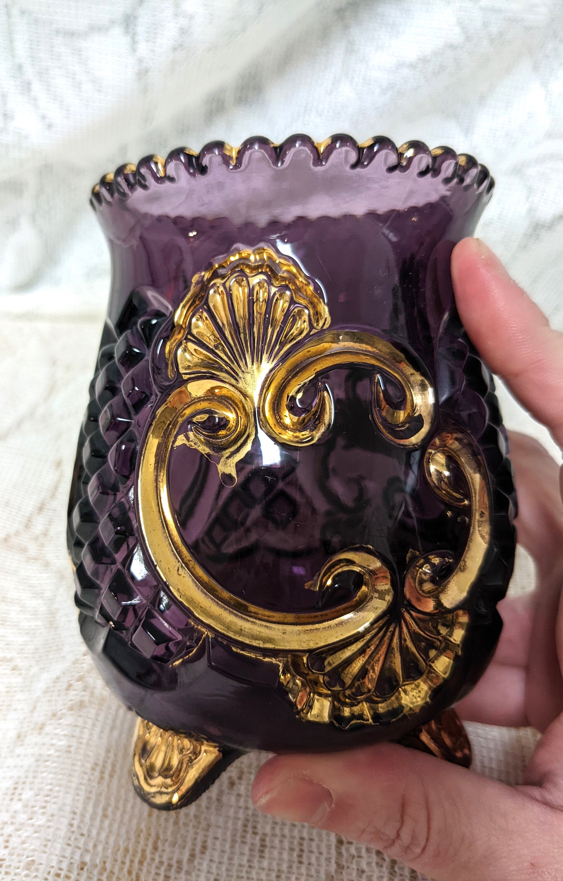 EAPG Riverside Glass Croesus Amethyst 1897 Spooner - Etsy