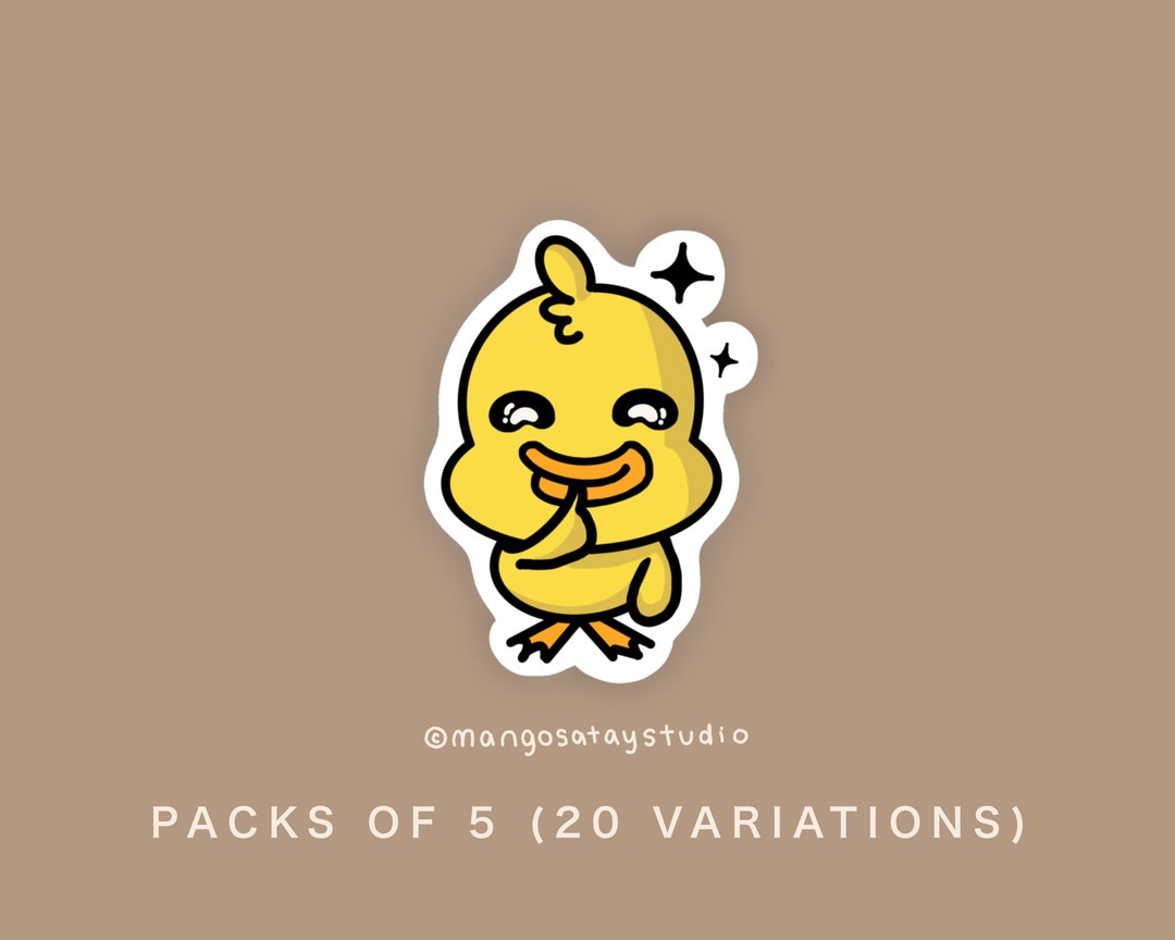 Cute Duck Sticker Packs of 5 || Die Cut Stickers || Handmade - Etsy