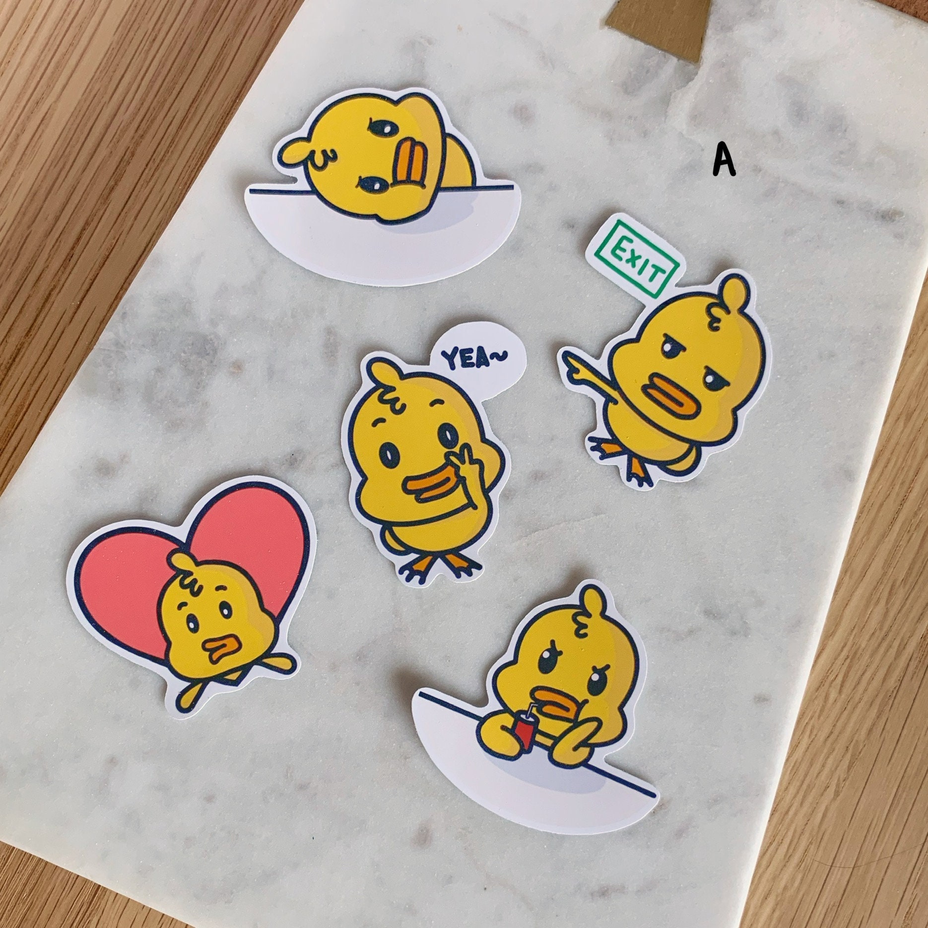 Cute Duck Sticker Packs of 5 || Die Cut Stickers || Handmade - Etsy