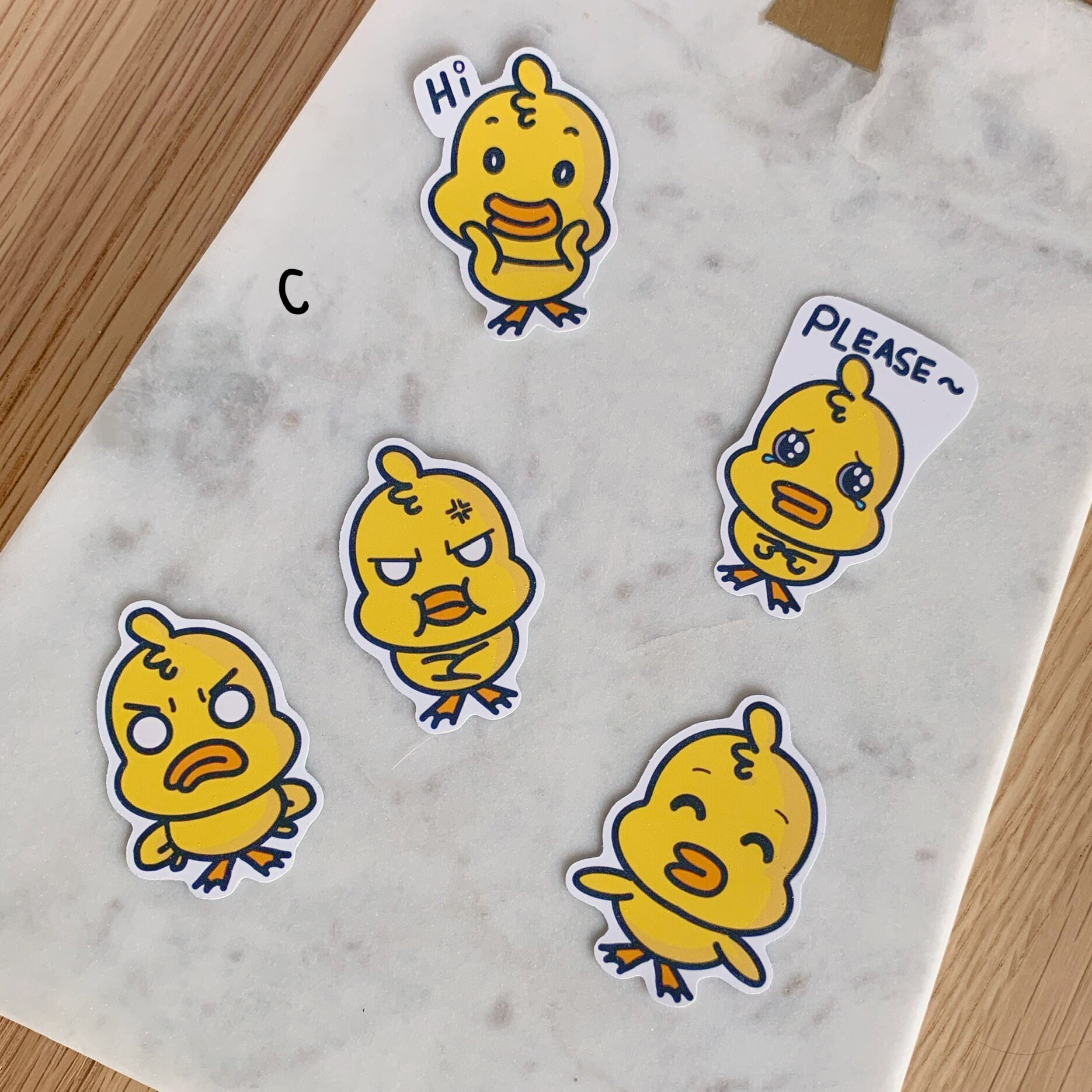 Cute Duck Sticker Packs of 5 || Die Cut Stickers || Handmade - Etsy
