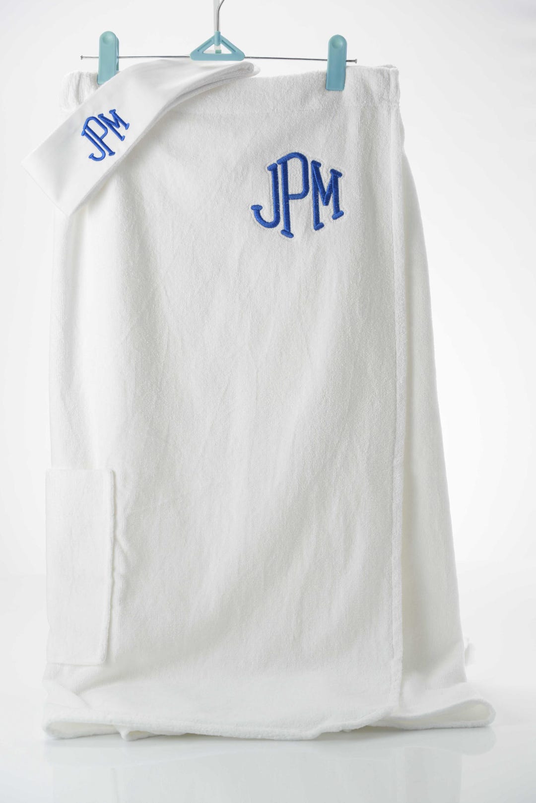 Monogrammed Terry Cloth Spa Wrap Set: Personalized Towel & Headband - Etsy