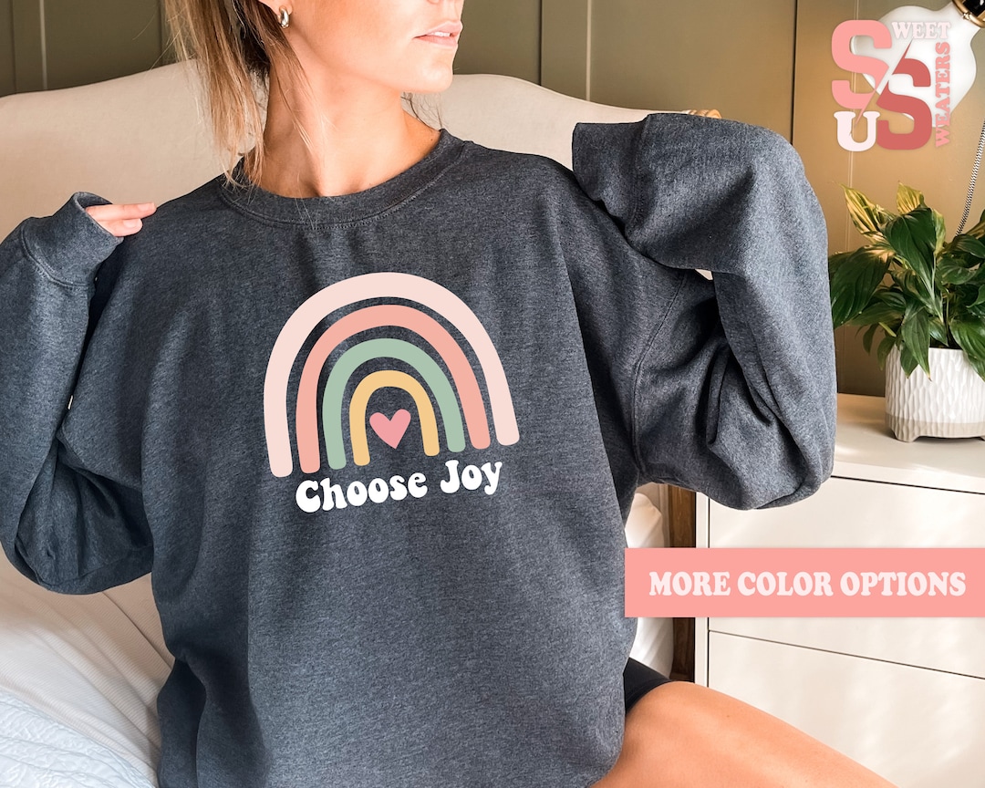 Choose Joy Sweatshirt Choose Joy Hoodie Christian Sweater - Etsy