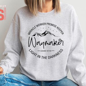Waymaker Sweatshirt Waymaker Hoodie Religious Sweatshirt Christian ...