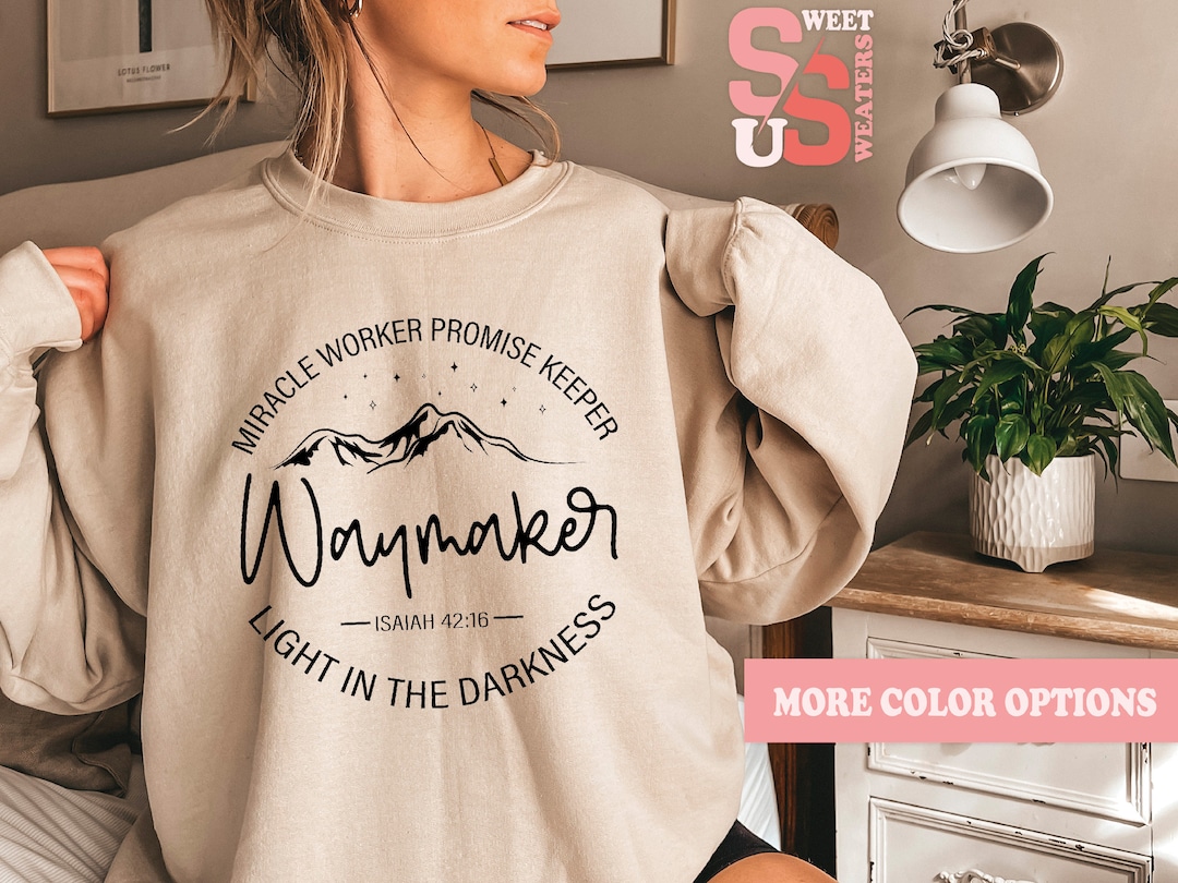 Waymaker Sweatshirt Waymaker Hoodie Religious Sweatshirt Christian ...