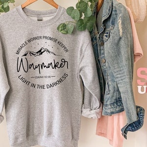 Waymaker Sweatshirt Waymaker Hoodie Religious Sweatshirt Christian ...