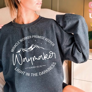 Waymaker Sweatshirt Waymaker Hoodie Religious Sweatshirt Christian ...