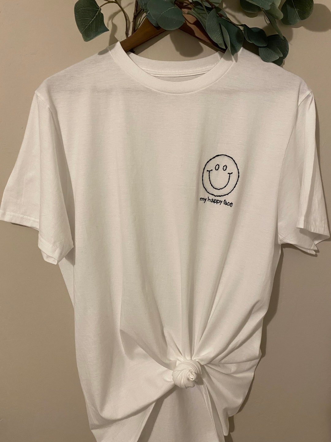 Embroidered Smiley Face Shirt- Smiley Face Shirt- Smile Face Shirt ...