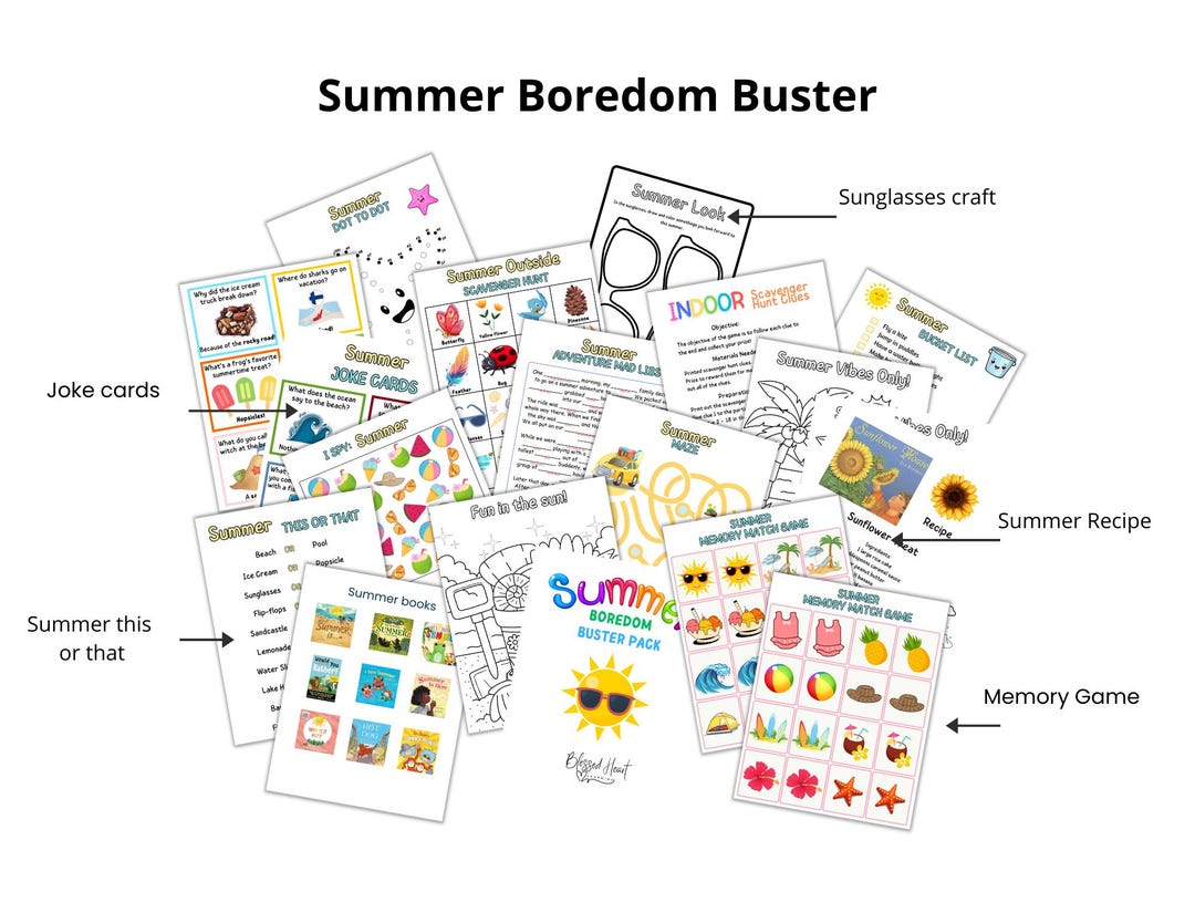 Summer Boredom Buster Pack - Etsy