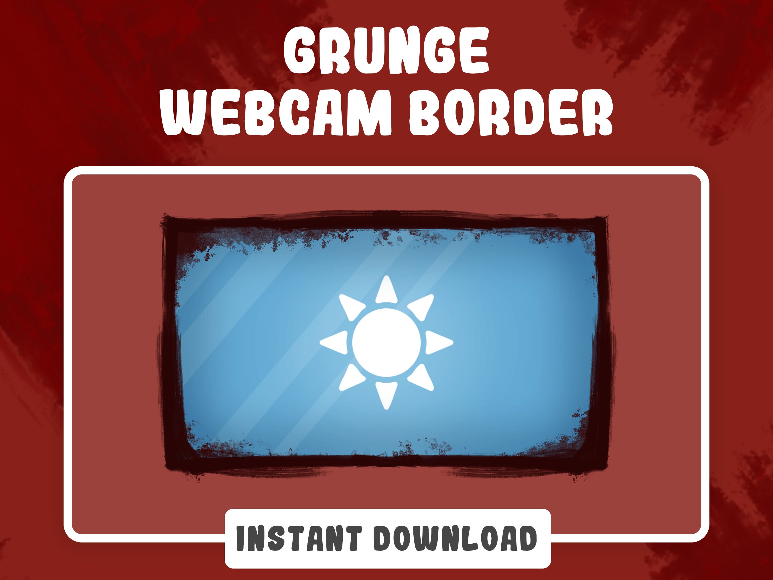 Grunge Webcam Borders // Halloween Twitch Overlay // Blood Webcam ...