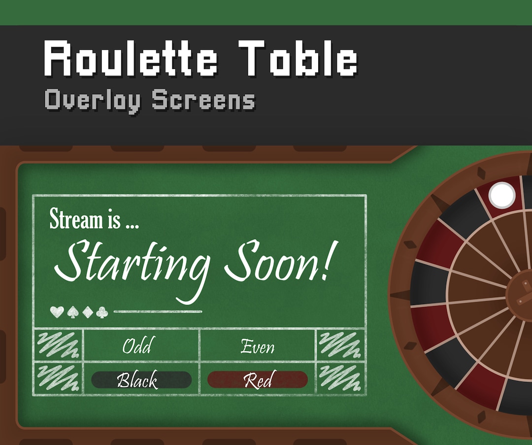 Roulette Table // Twitch Overlays Animated // Twitch Overlays Green ...