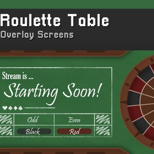 Roulette Table // Twitch Overlays Animated // Twitch Overlays Green ...