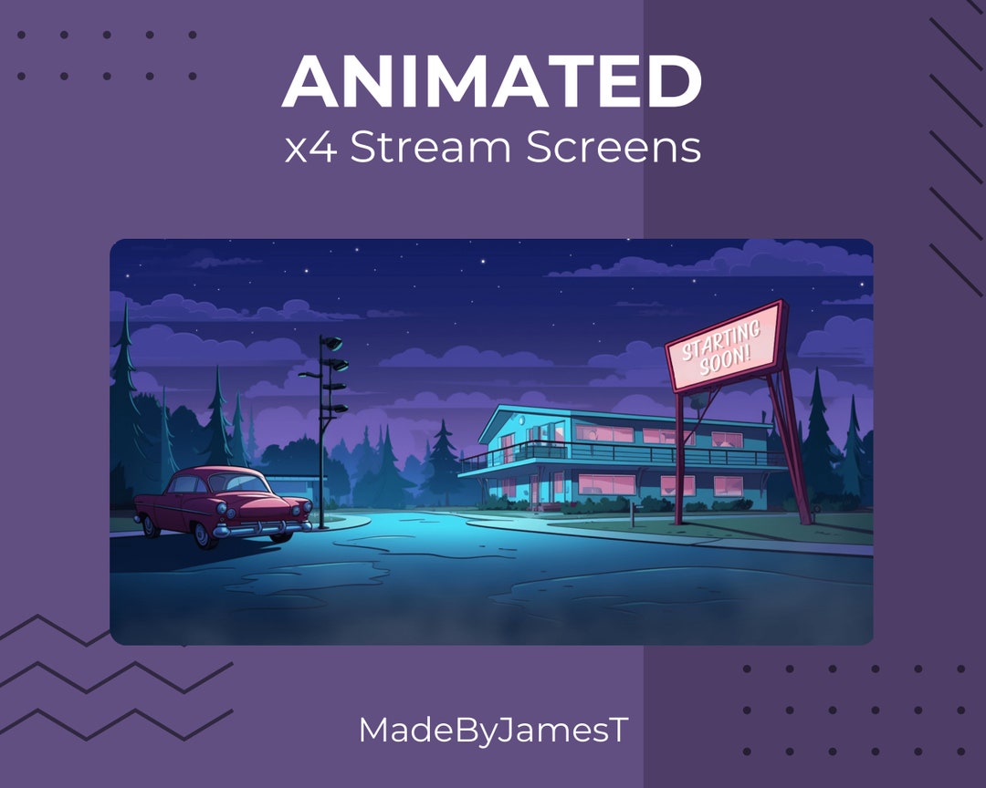 Animated Vintage Retro Stream Screens for Twitch - Twitch Screens ...