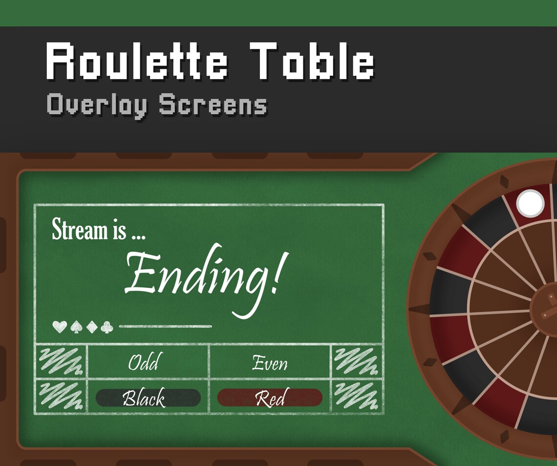Roulette Table // Twitch Overlays Animated // Twitch Overlays Green ...