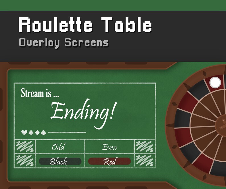 Roulette Table // Twitch Overlays Animated // Twitch Overlays Green ...