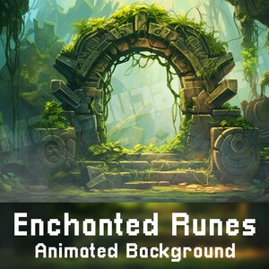 Enchanted Runes // Vtuber Background // Vtuber Overlay // Vtuber Twitch ...