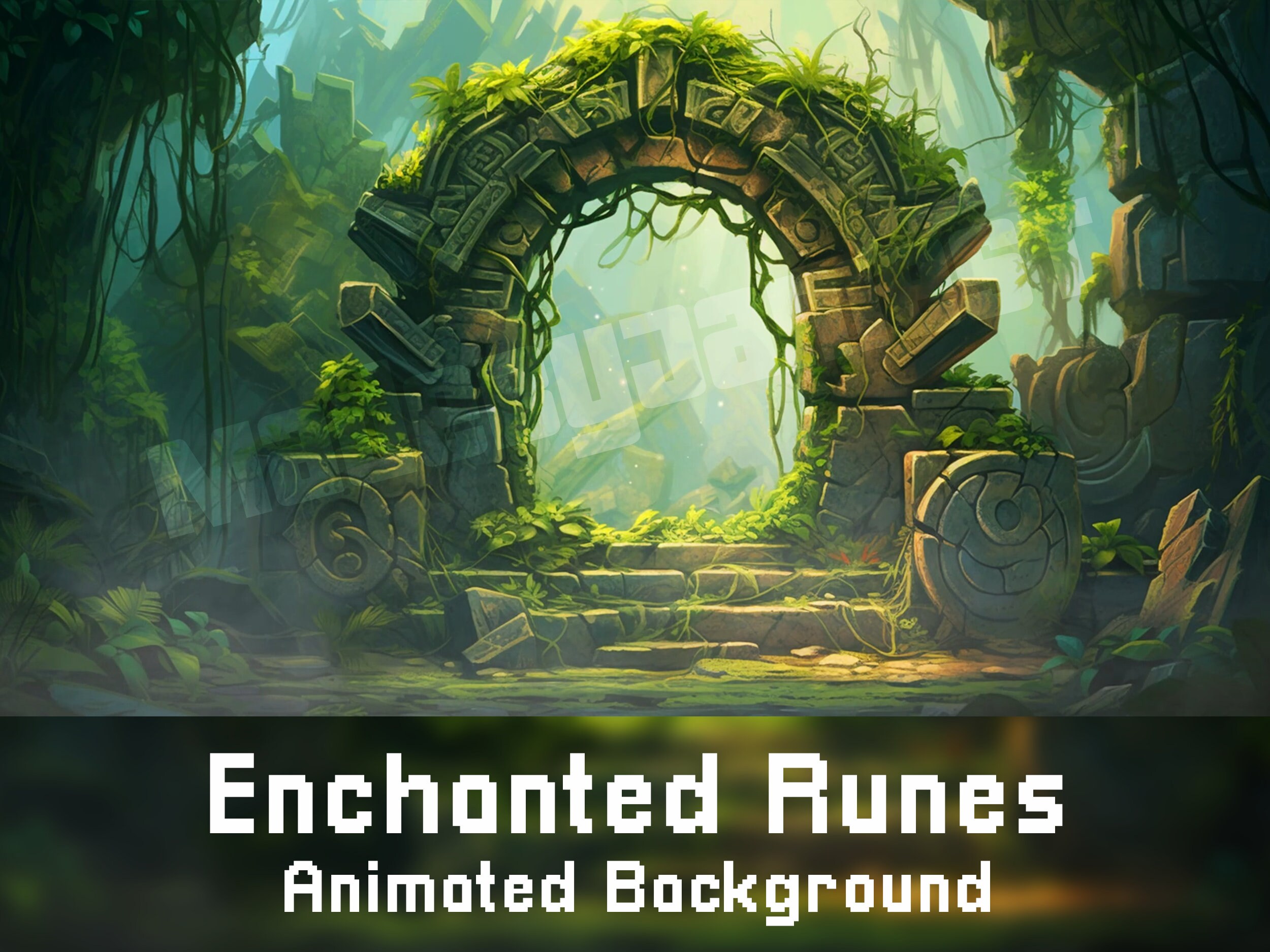 Enchanted Runes // Vtuber Background // Vtuber Overlay // Vtuber Twitch ...