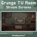 Grunge TV Room Stream Screens / Starting Soon / Obs Overlay / Stream ...