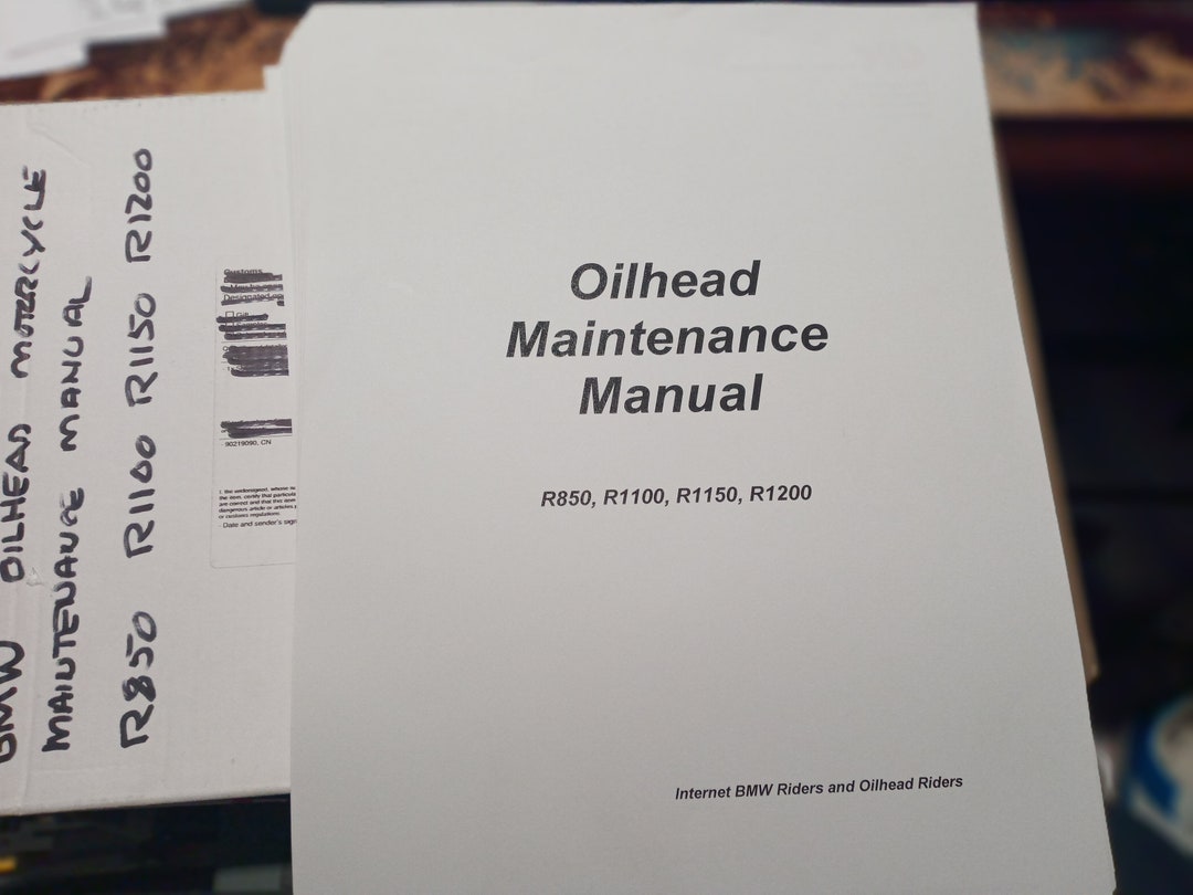 BMW R850, R1100, R1150, R1200 Oilhead Maintenance Manual Motorcycle - Etsy