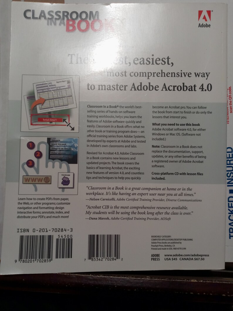 Adobe Acrobat 4.0 Classroom in a Book Second Edition - Etsy