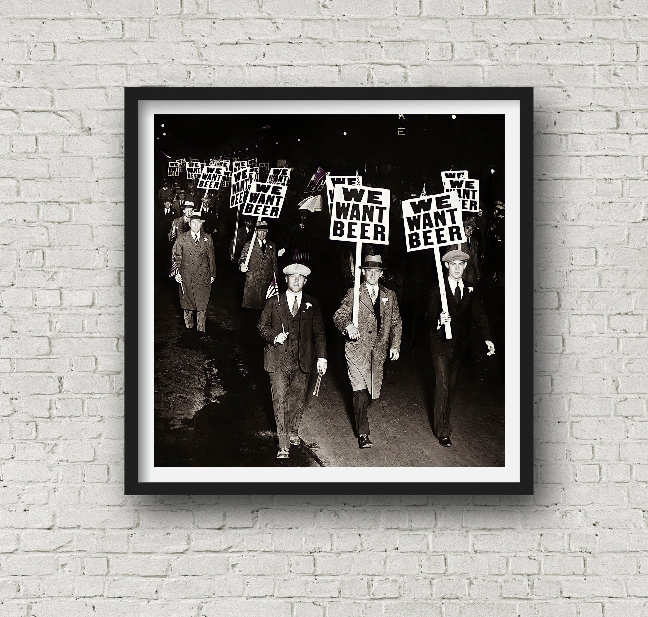 1933 "we Want Beer" Prohibition Photo Print: Bar Wall Art - Etsy