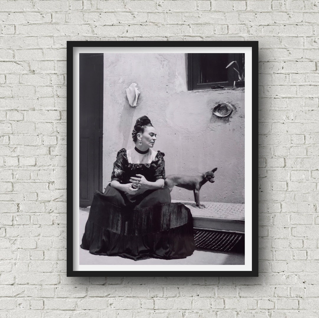 Frida Kahlo With Dog | 1944 | Museum Quality Print - Etsy