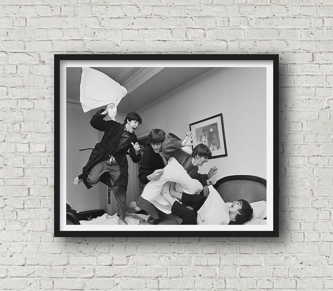 Beatles Pillow Fight | 1964 | Museum Quality Print - Etsy