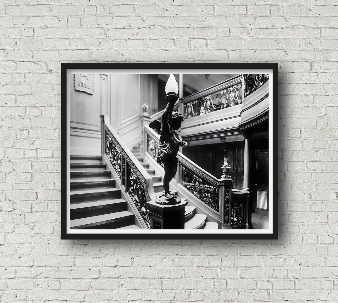 Titanic's First Class Staircase, Vintage Photo Print, Historical Photo ...
