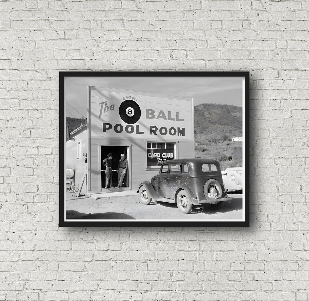 The Eight Ball Pool Room 1940, Vintage Storefront Photography, 1940s ...