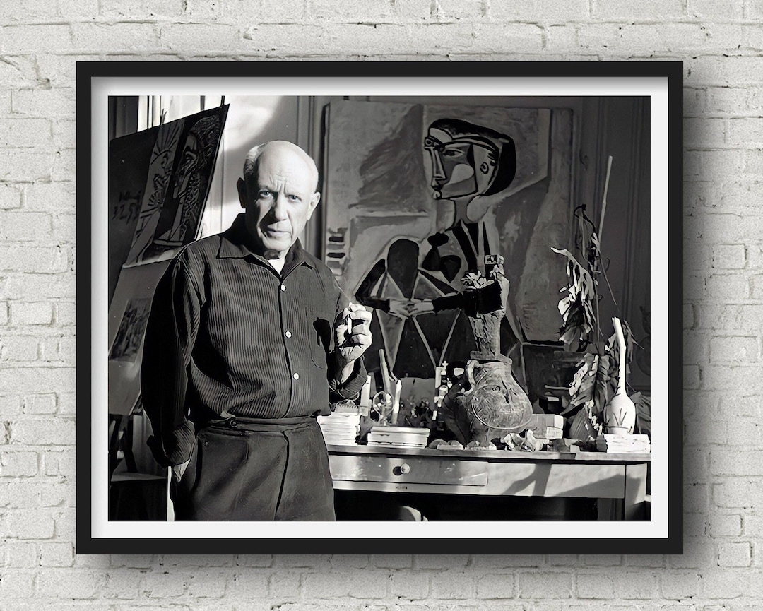 Pablo Picasso in His Studio | 1956 | Museum Quality Print - Etsy