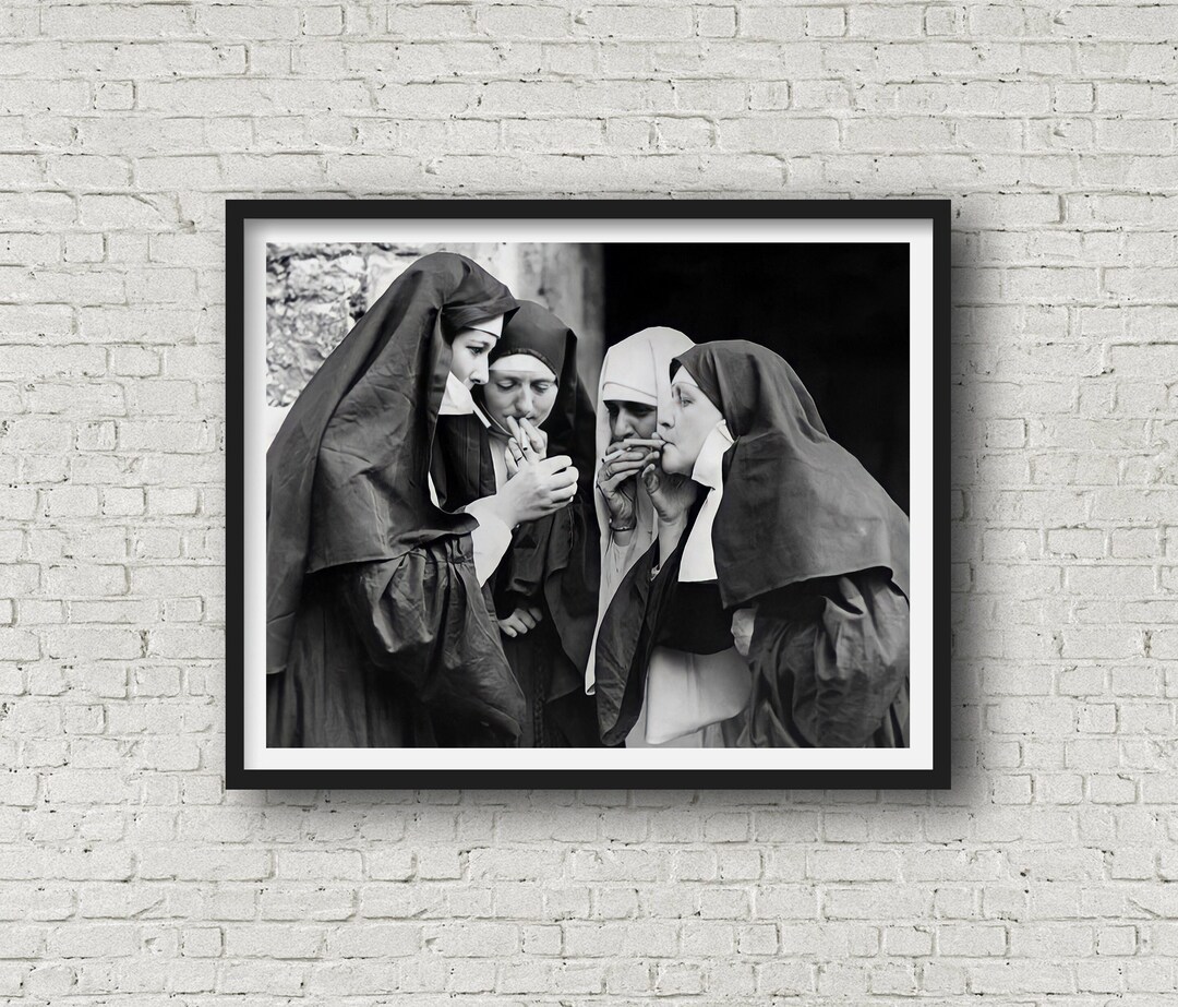 Smoking Nuns | 1960s | Vintage Photo Print | Museum Quality Print - Etsy