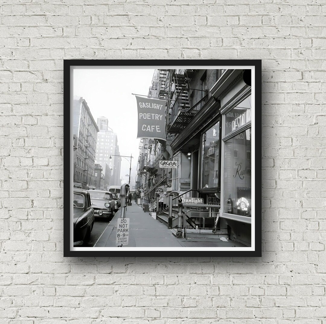 Gaslight Poetry Cafe 1961, NYC Photography Print, Vintage Cityscape ...