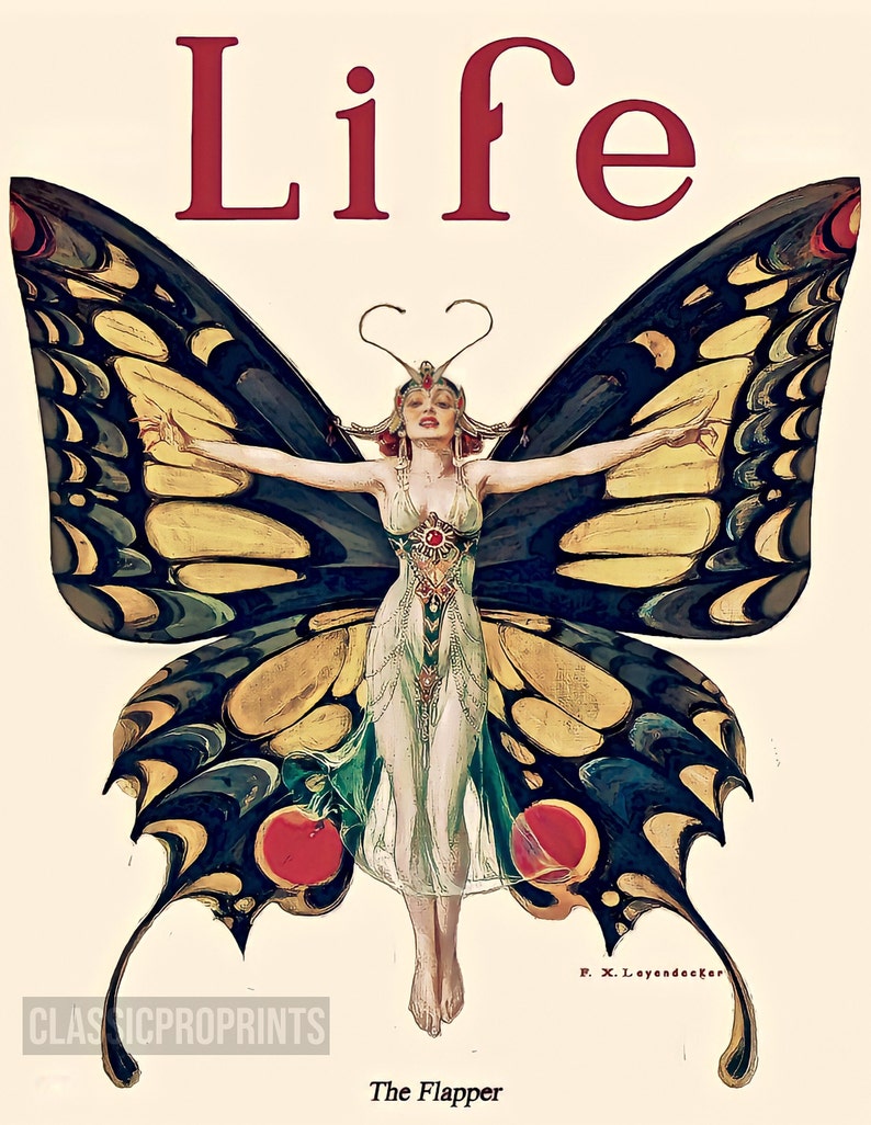 Life Magazine Cover | the Flapper | Feb 2,1922 | Museum Quality Print ...
