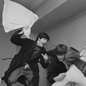 Beatles Pillow Fight | 1964 | Museum Quality Print - Etsy