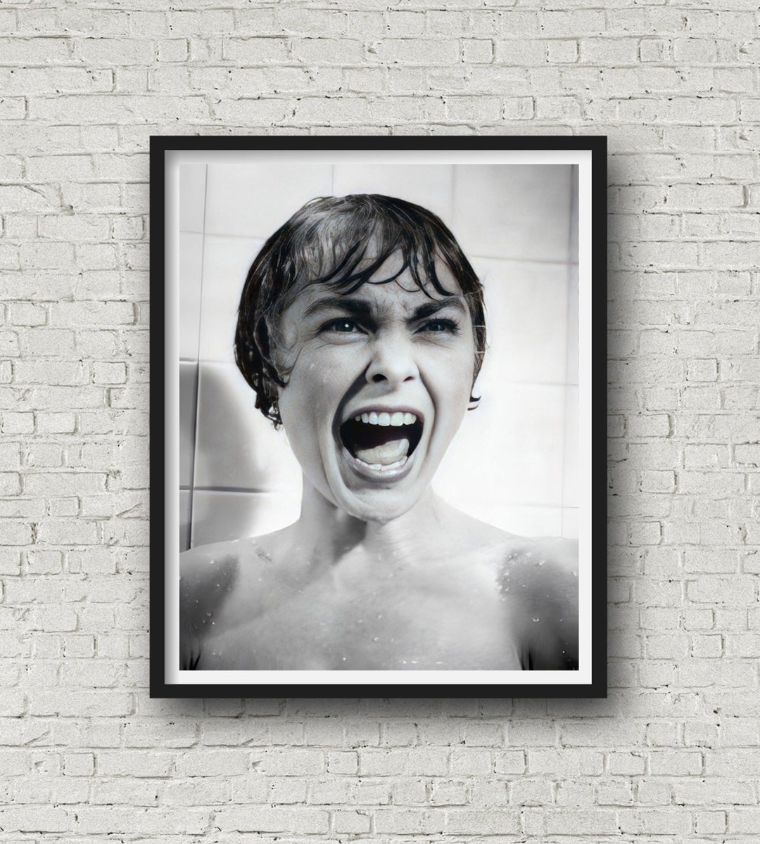 Psycho Scream Print: Janet Leigh, Classic Horror Movie Poster - Etsy