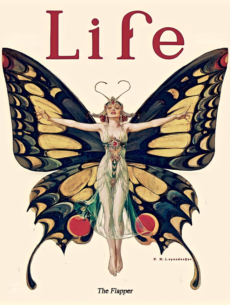 Life Magazine Cover the Flapper Feb 21922 Museum - Etsy