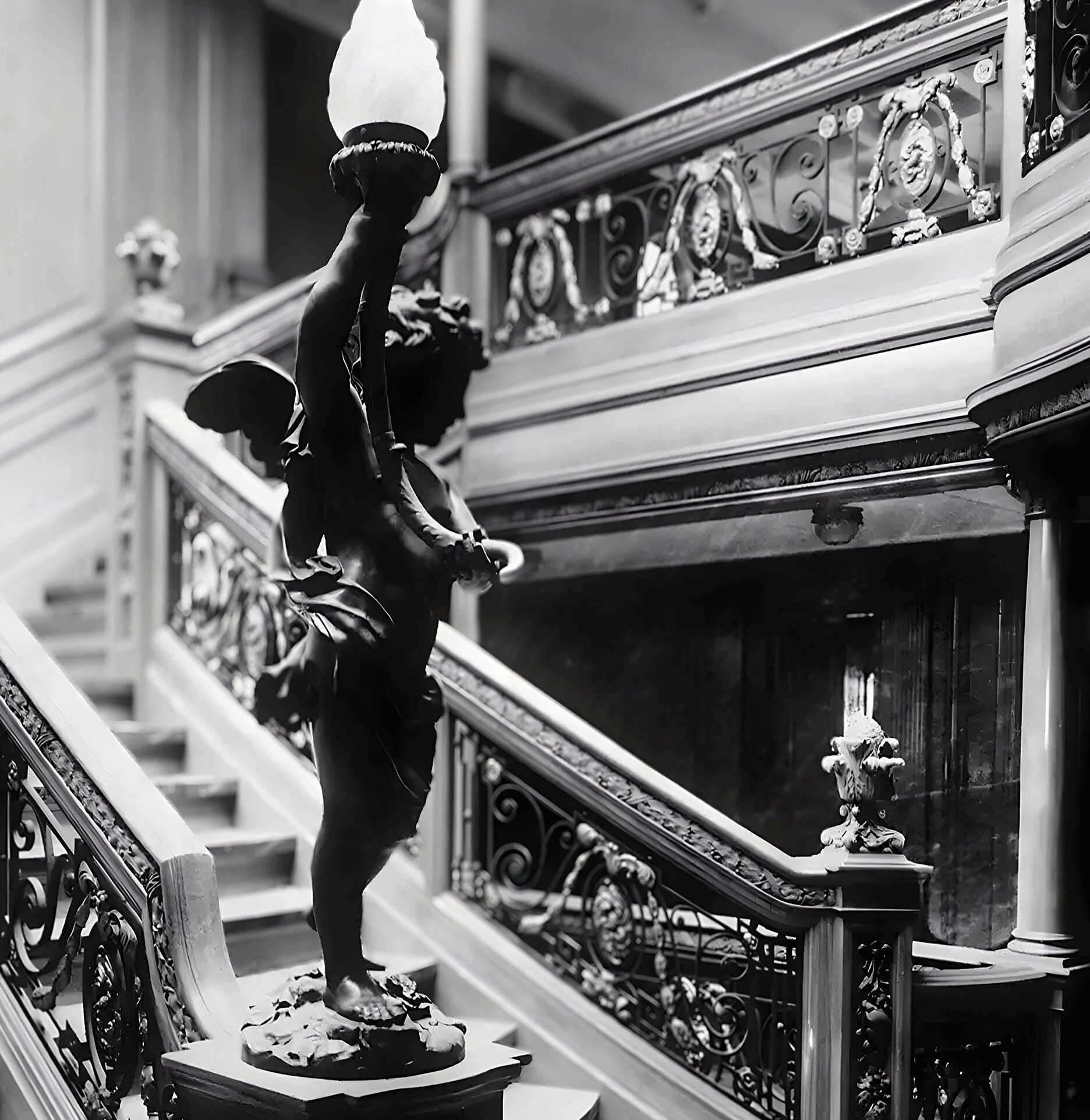 Titanic's First Class Staircase, Vintage Photo Print, Historical Photo ...