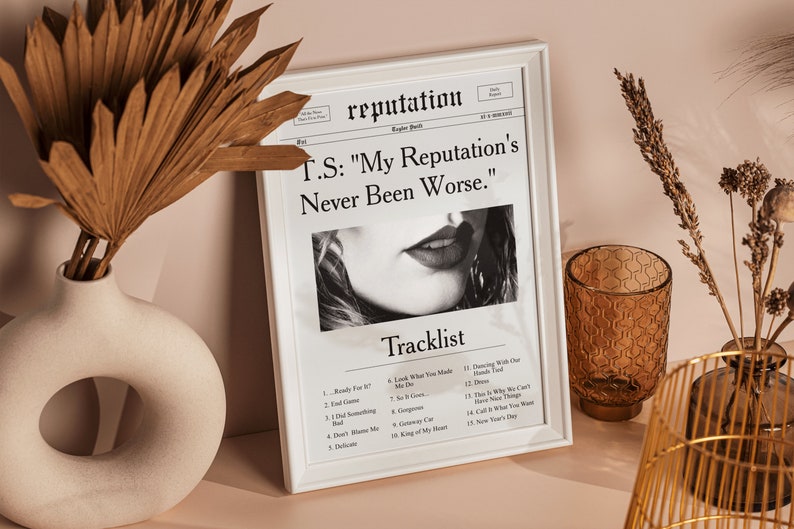 Taylor Swift Poster, Reputation Poster, Downloadable Poster, Wall Art ...