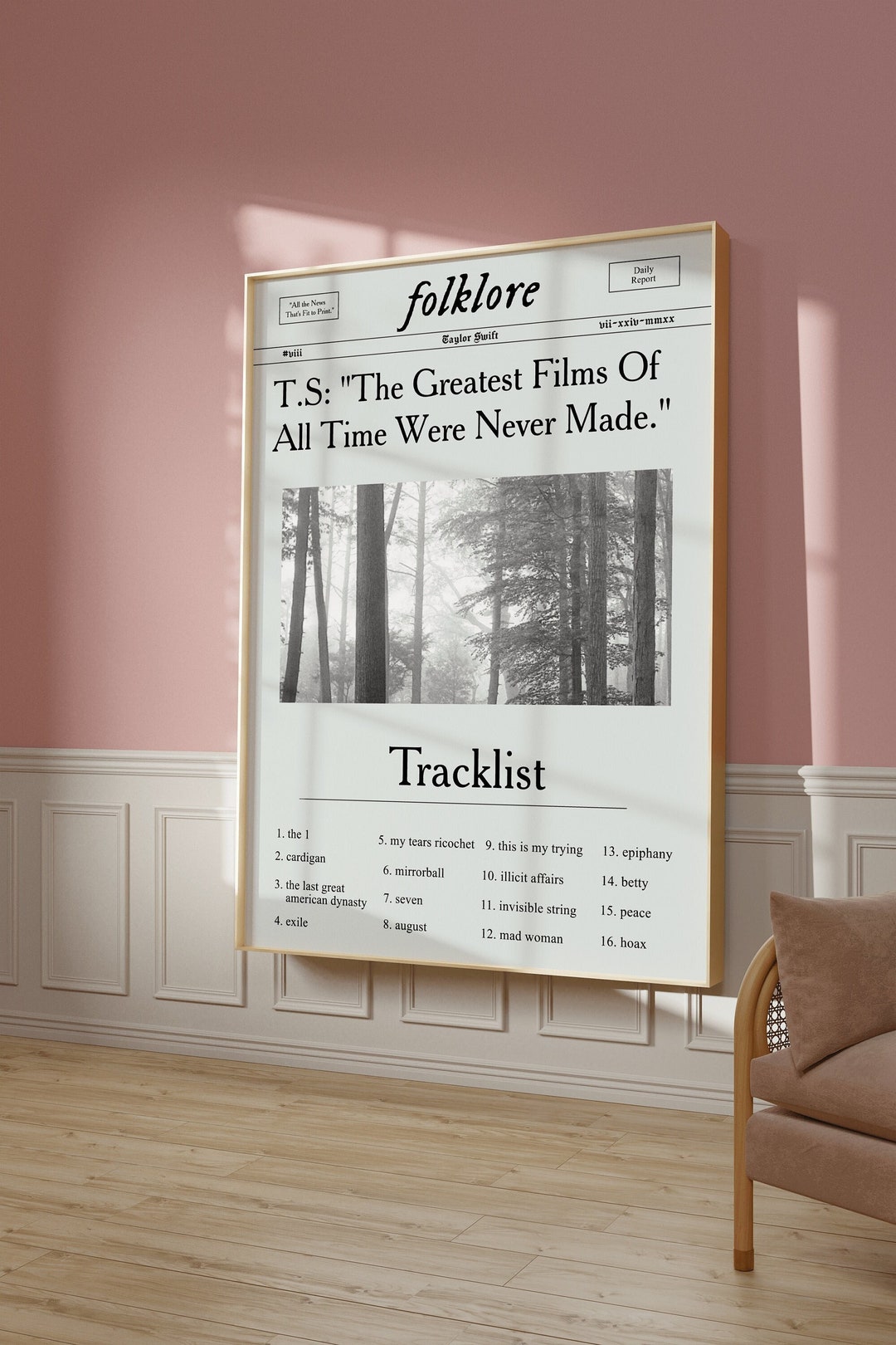 Taylor Swift Poster Folklore Poster Taylor Swift Folklore - Etsy