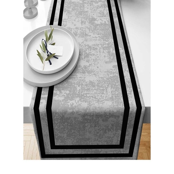 Grey Table Runner - Etsy