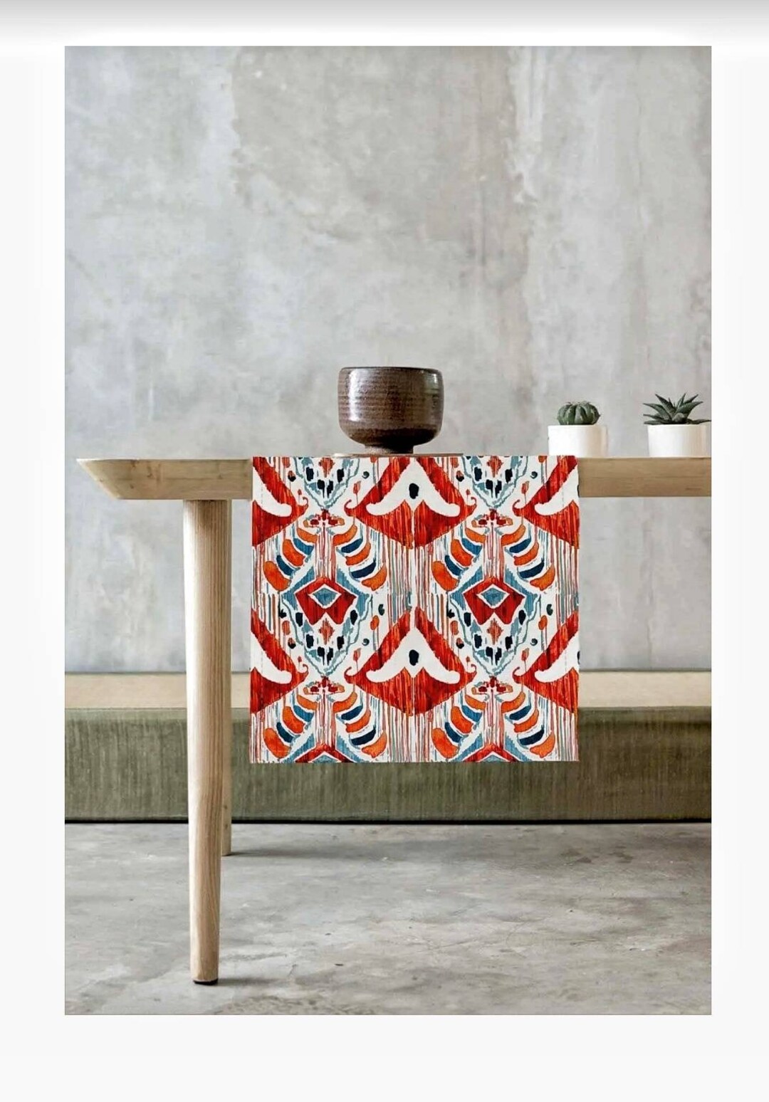 Ethnic Design Table Runner, Ethnic Table Top, Southwestern Table Cover ...