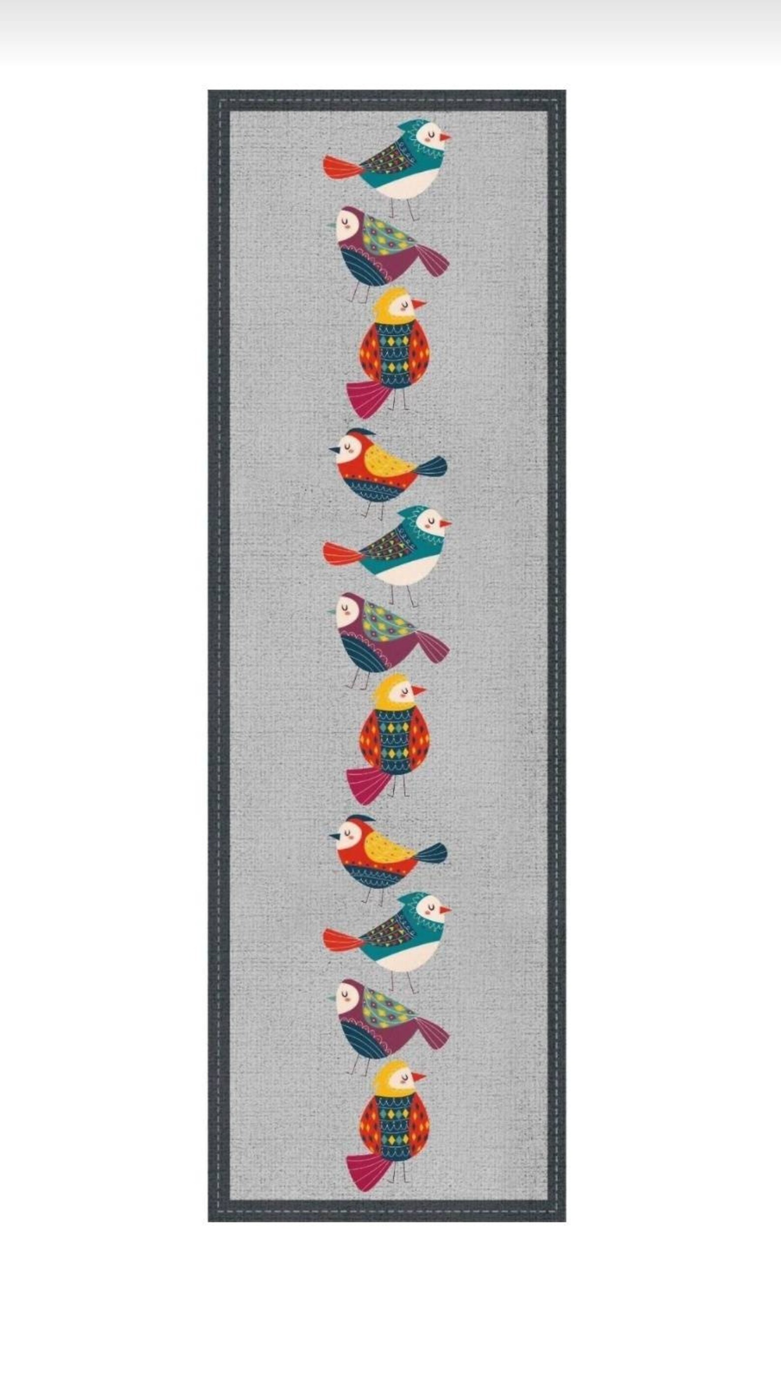 Funny Perched Birds Table Runner, Trend Table Cloth, Nature Themed ...