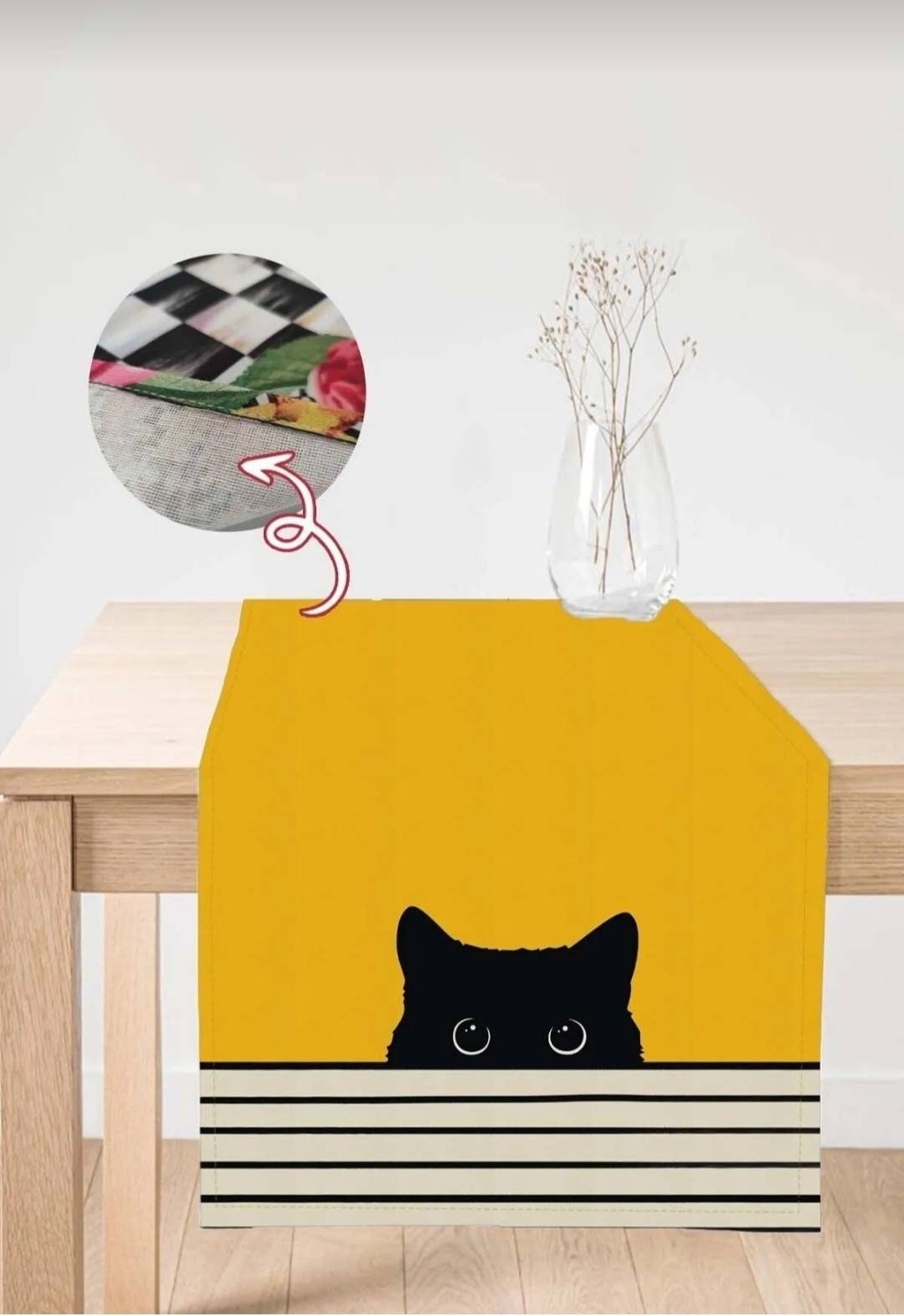 Cat Lover Gift Ideas, Cat Table Runners for Kitchen, Funny Home Gift ...