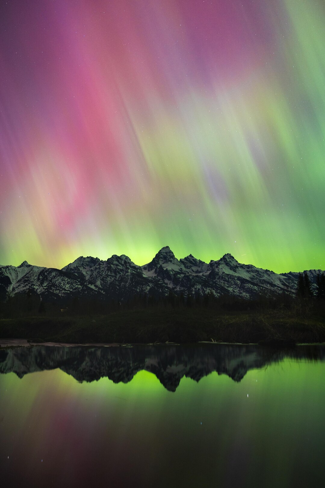 Aurora Over Grand Teton/jackson Hole - "skyfall" – Wildlife Photography ...